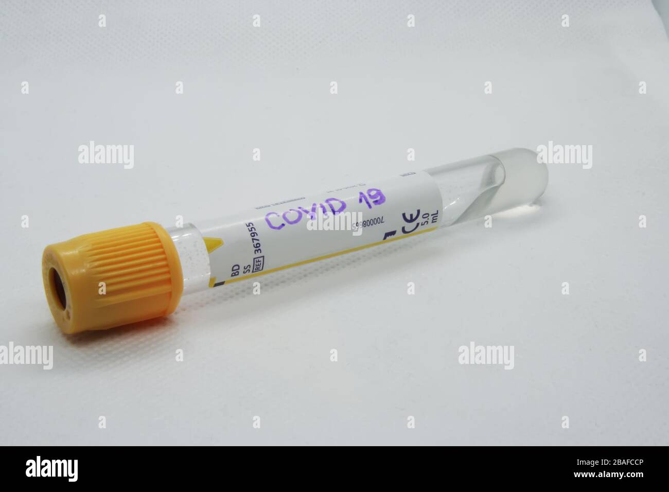 Virus test tube. Testing virus. Viral infection test Stock Photo - Alamy