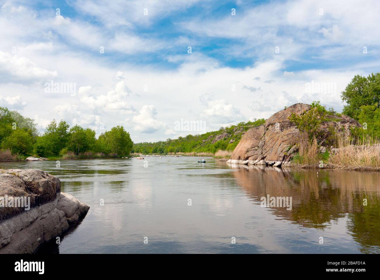 River scene in summer day Stock Photo - Alamy