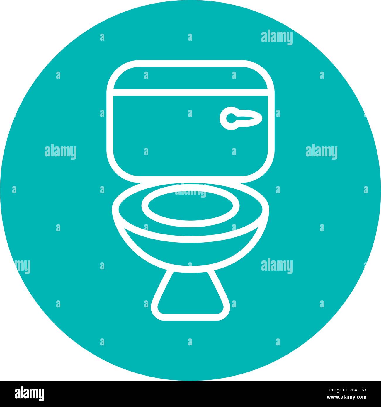 toilet icon over white background, block style, vector illustration ...