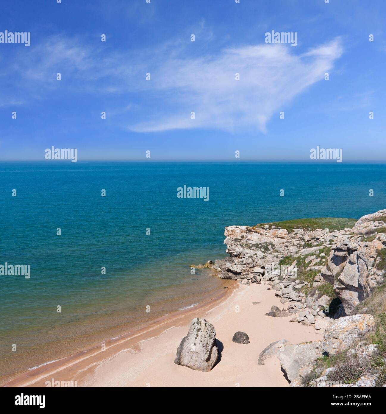 nice scene on seashore Stock Photo - Alamy