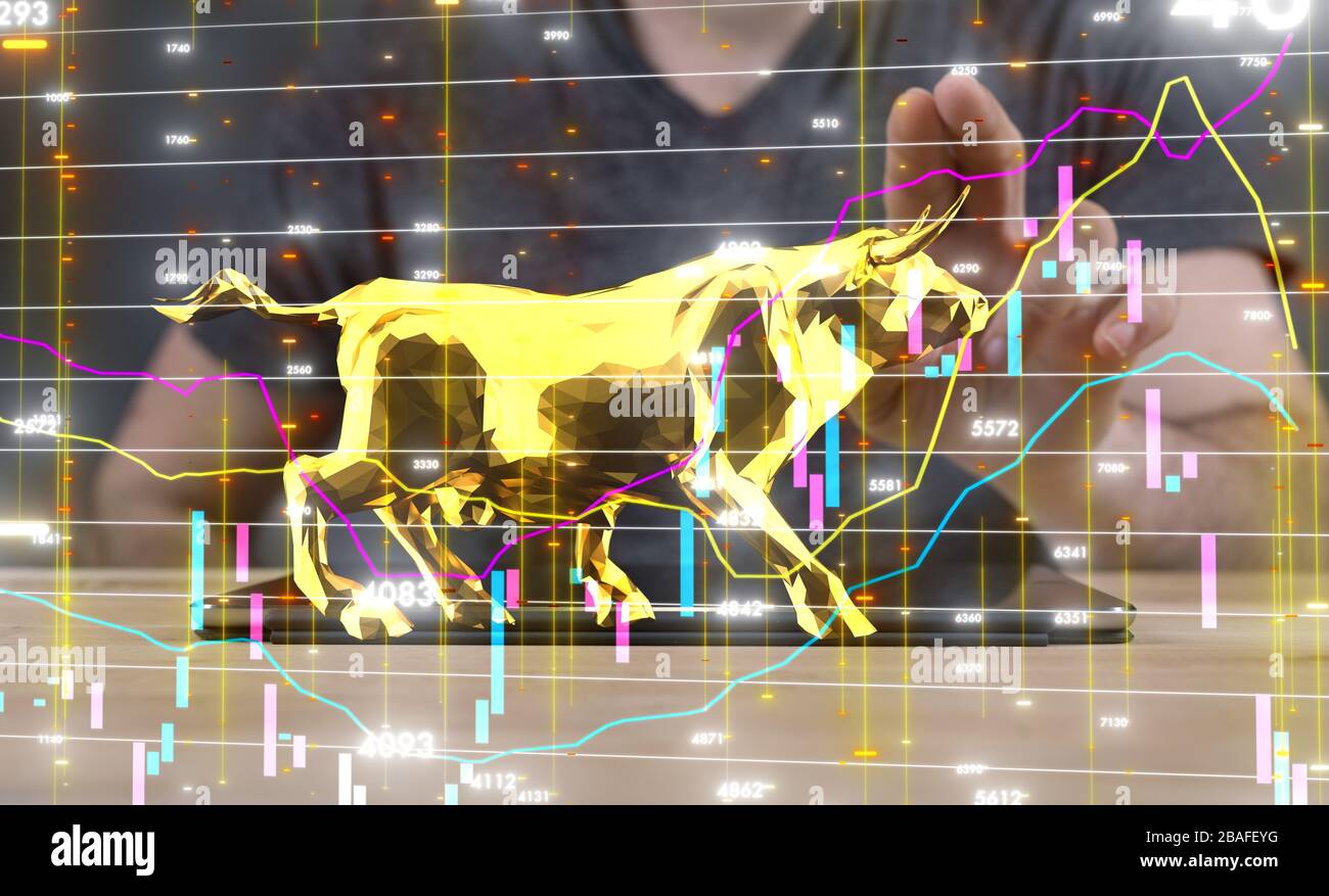 A bullish Diagram - Graph Stock Trading Stock Photo - Alamy