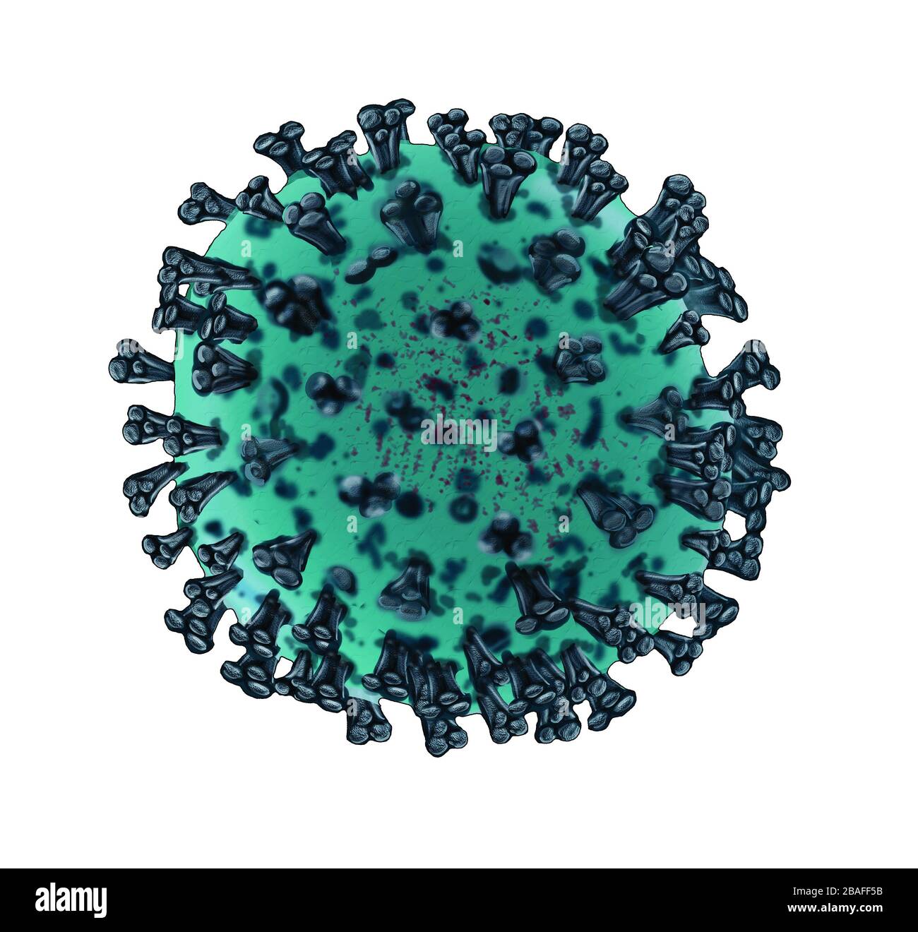 Microscopic view of Coronavirus, a pathogen that attacks the ...