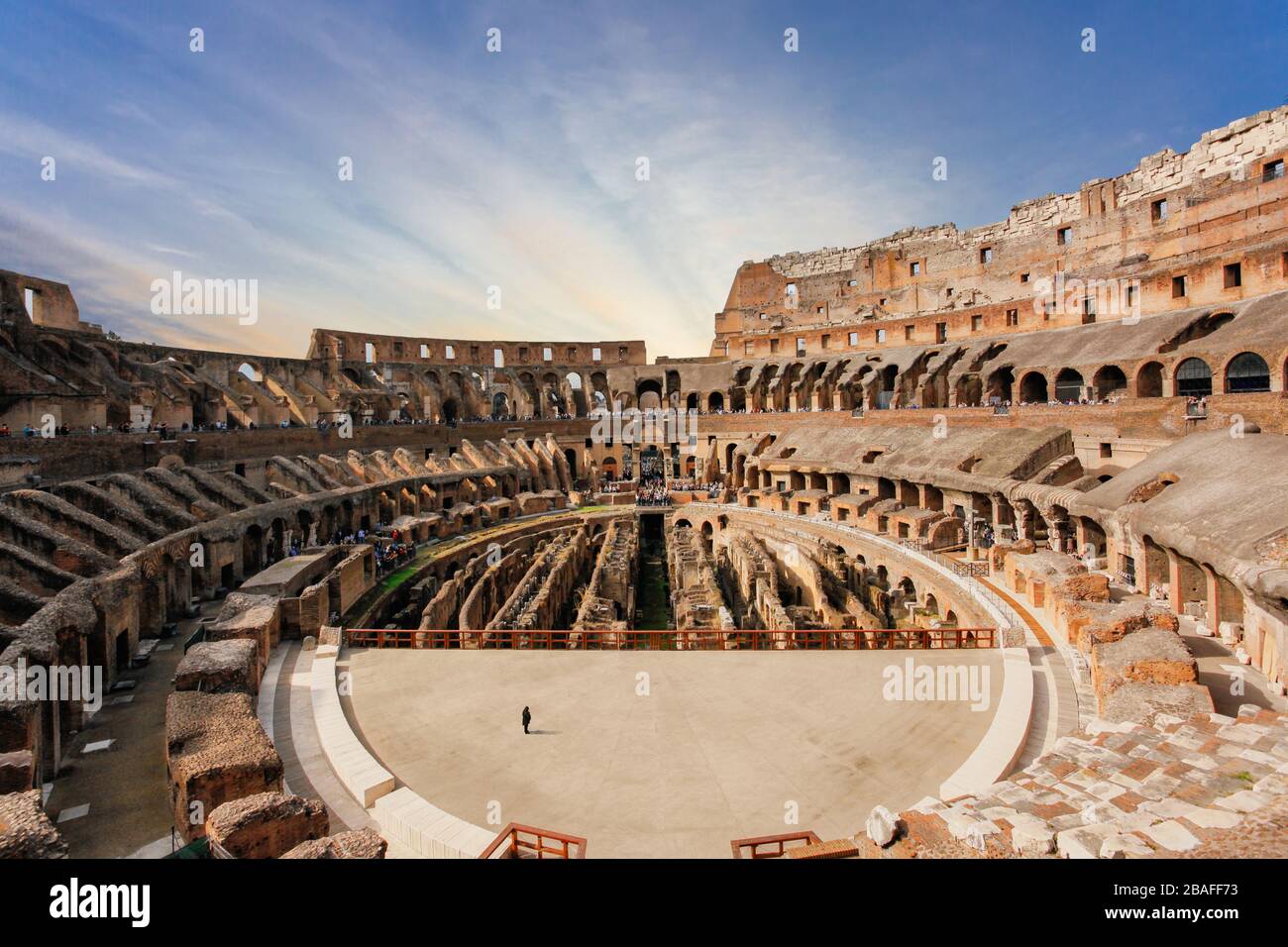 Interior Coliseum with a man Stock Photo - Alamy