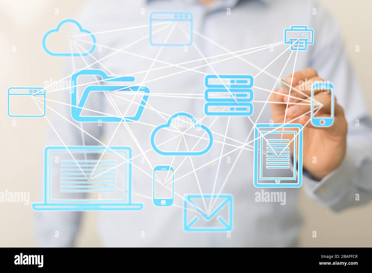Cloud storage and Computing concept digital Stock Photo - Alamy
