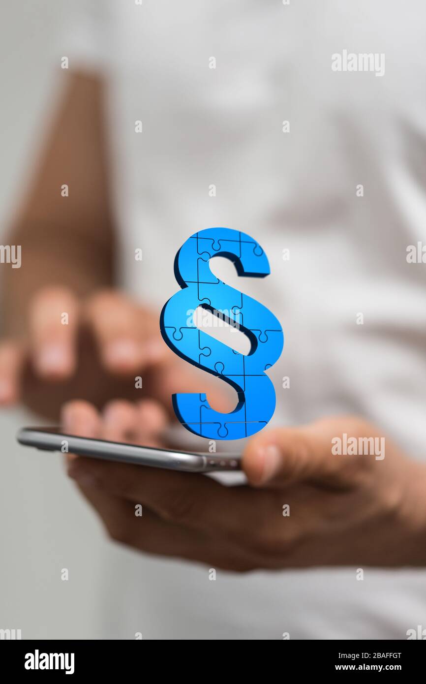symbol paragraph law sign digital in hand Stock Photo - Alamy