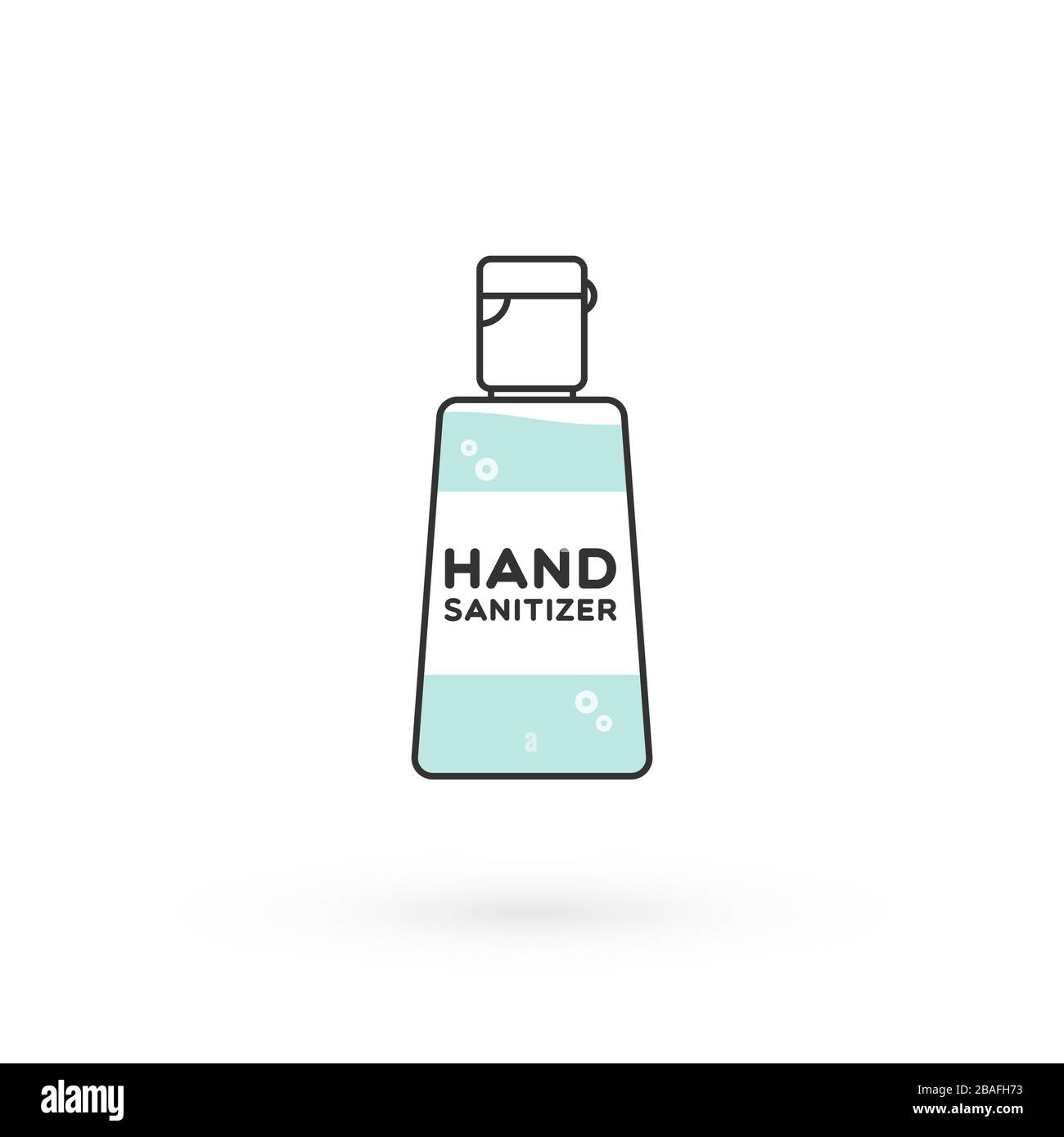 Hand sanitizer bottle isolated. Washing alcohol gel used against ...
