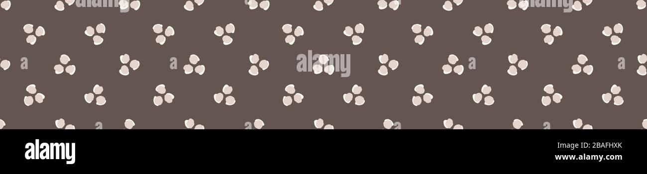 Hand drawn whimsical spotty dots seamless border pattern. Vector wonky ...
