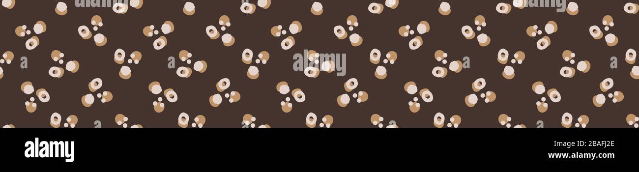 Hand drawn whimsical spotty dots seamless border pattern. Vector wonky ...