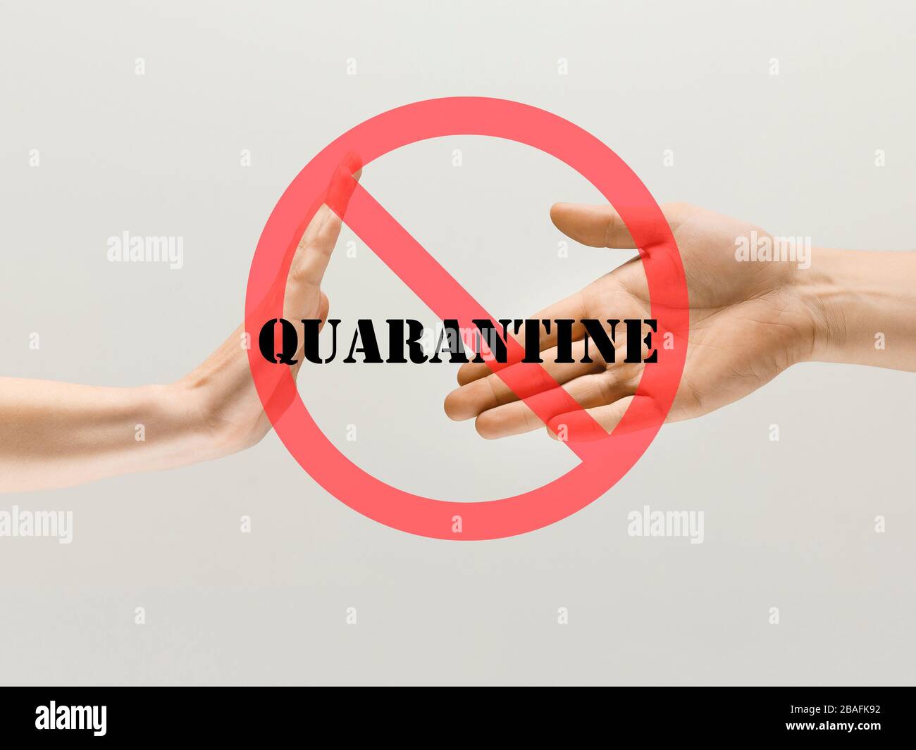 Human hands shaking, avoid greeting while coronavirus epidemic ...