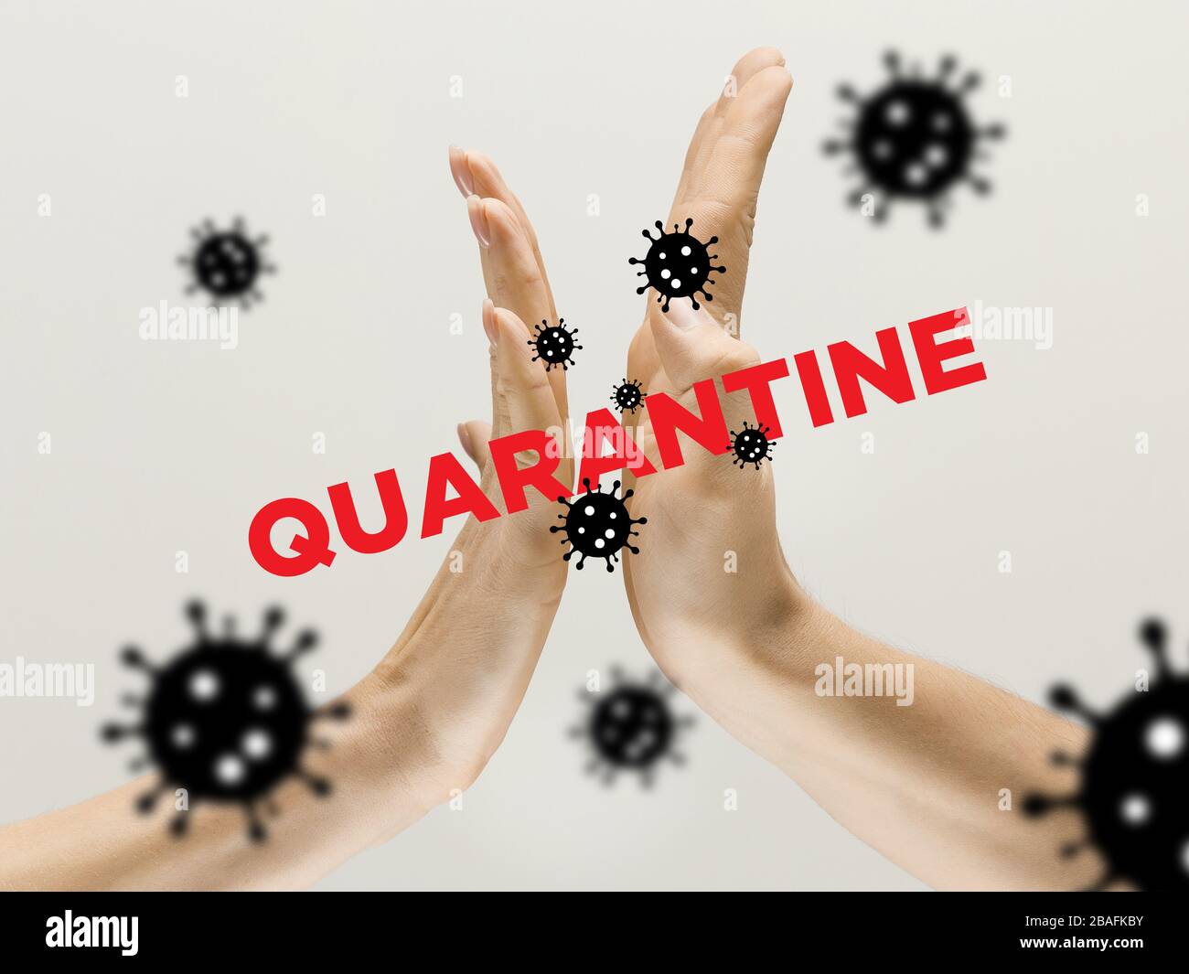 Human hands shaking, avoid greeting while coronavirus epidemic ...