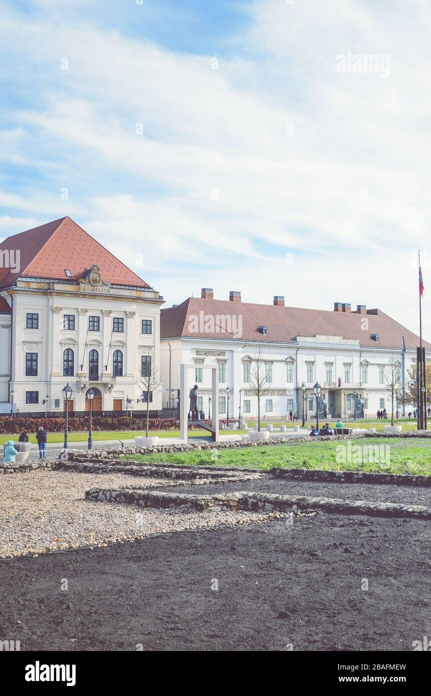 Budapest, Hungary - Nov 6, 2019: Courtyard in the Buda Castle complex ...