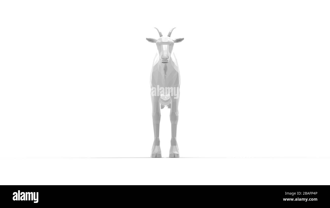3D rendering of a goat farm animal small computer generated isolated ...