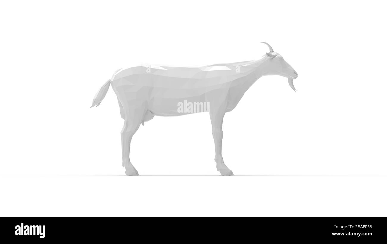 3D rendering of a goat farm animal small computer generated isolated ...