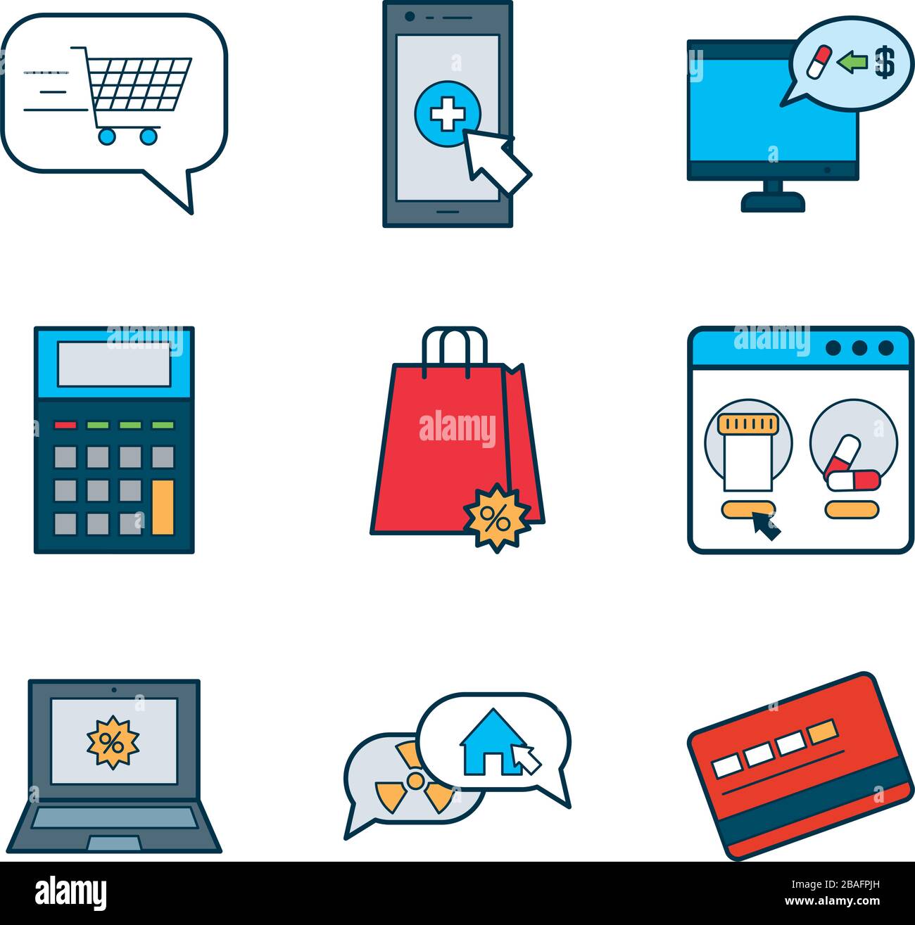 technology devices and shopping online icon set over white background ...