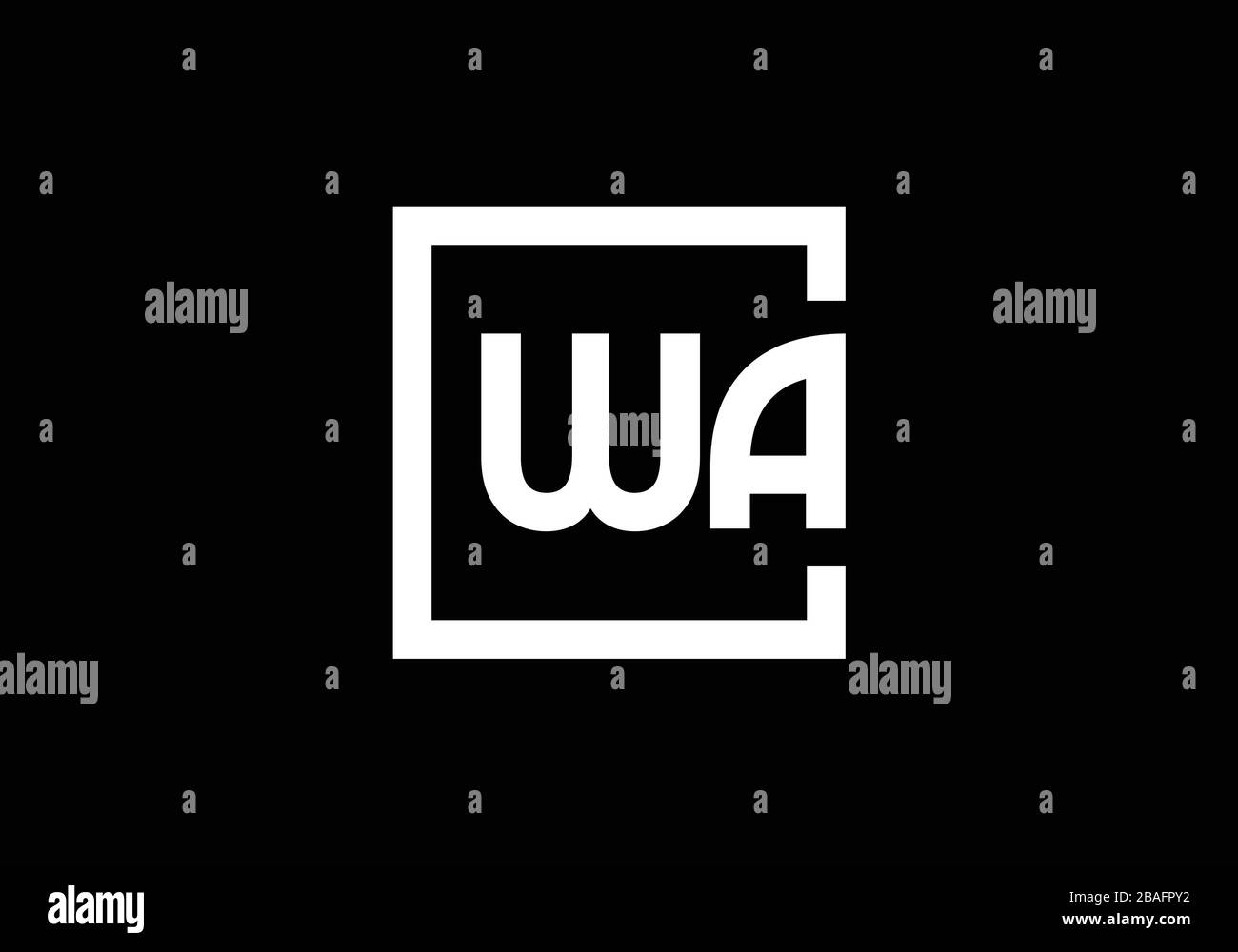 W A, WA Initial Letter Logo design vector template, Graphic Alphabet ...