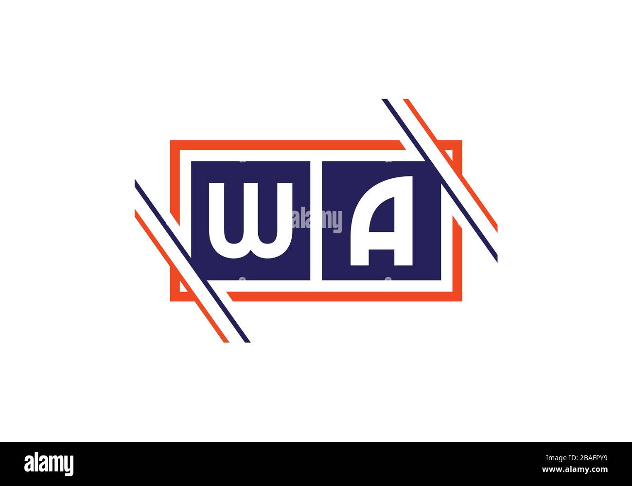 W A, WA Initial Letter Logo design vector template, Graphic Alphabet ...