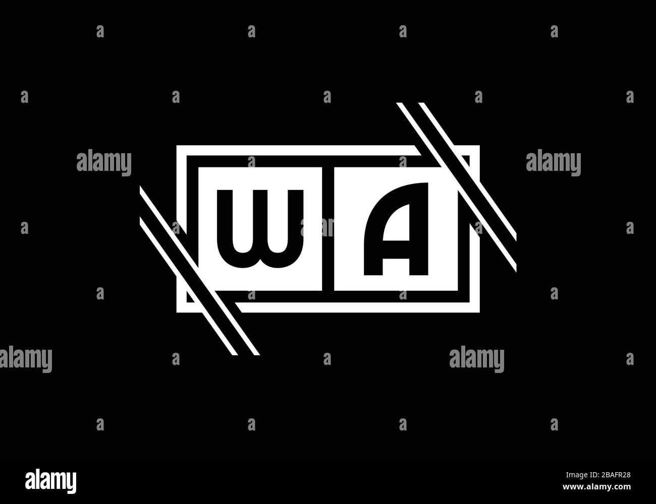 W A, WA Initial Letter Logo design vector template, Graphic Alphabet ...