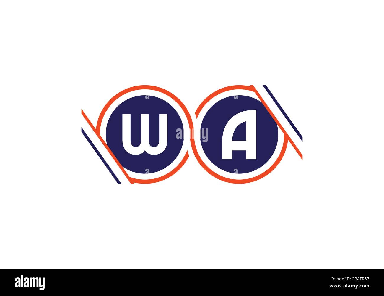 W A, WA Initial Letter Logo design vector template, Graphic Alphabet ...