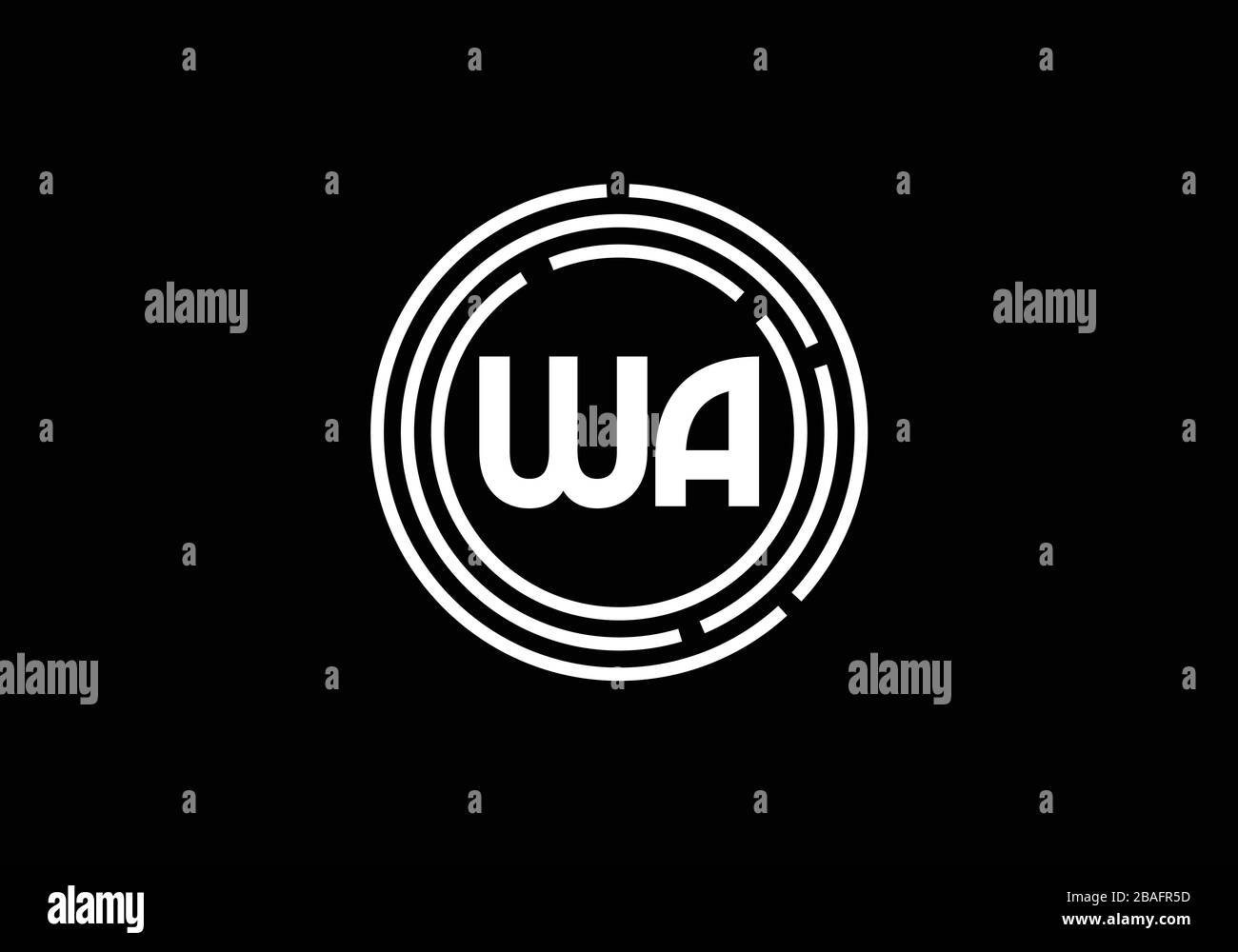 W A, WA Initial Letter Logo design vector template, Graphic Alphabet ...