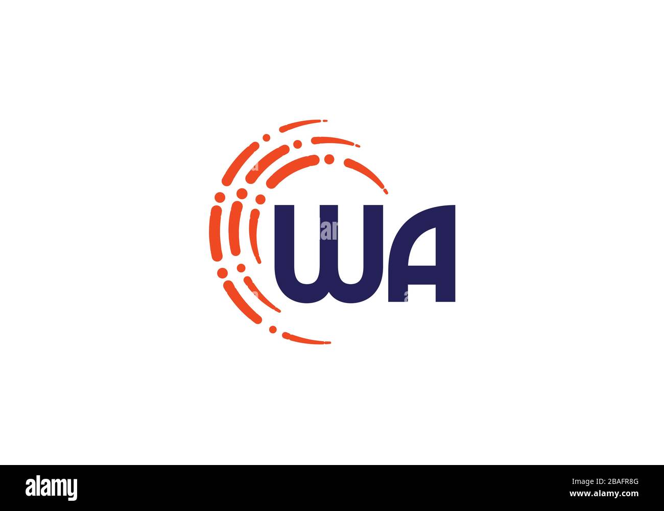 W A, WA Initial Letter Logo design vector template, Graphic Alphabet ...