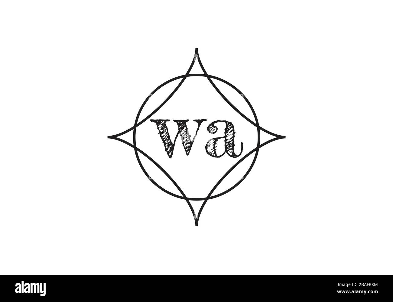 W A, WA Initial Letter Logo design vector template, Graphic Alphabet ...