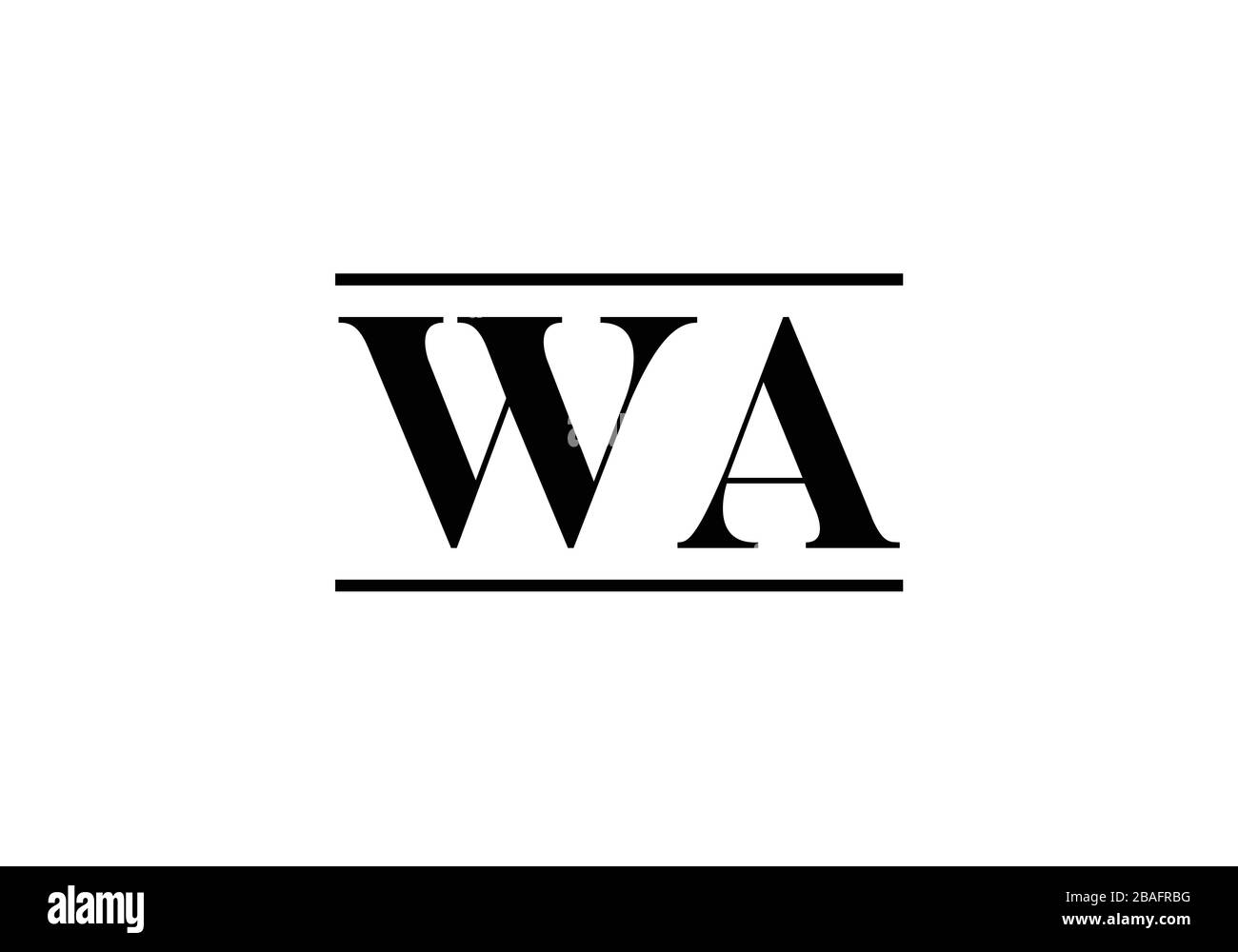 W A, WA Initial Letter Logo design vector template, Graphic Alphabet ...