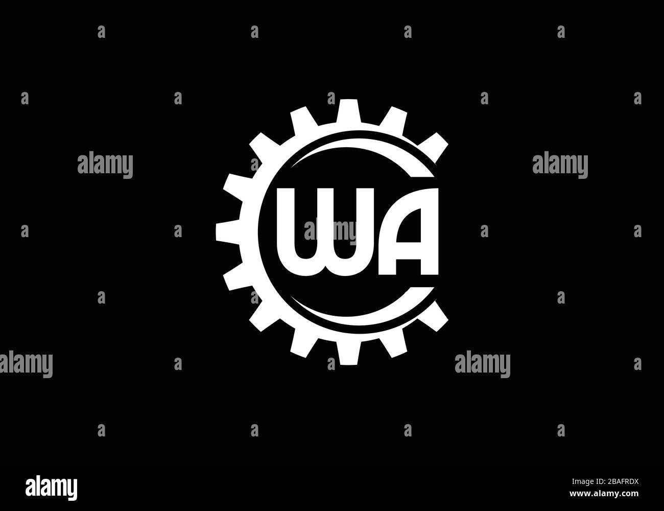 W A, WA Initial Letter Logo design vector template, Graphic Alphabet ...