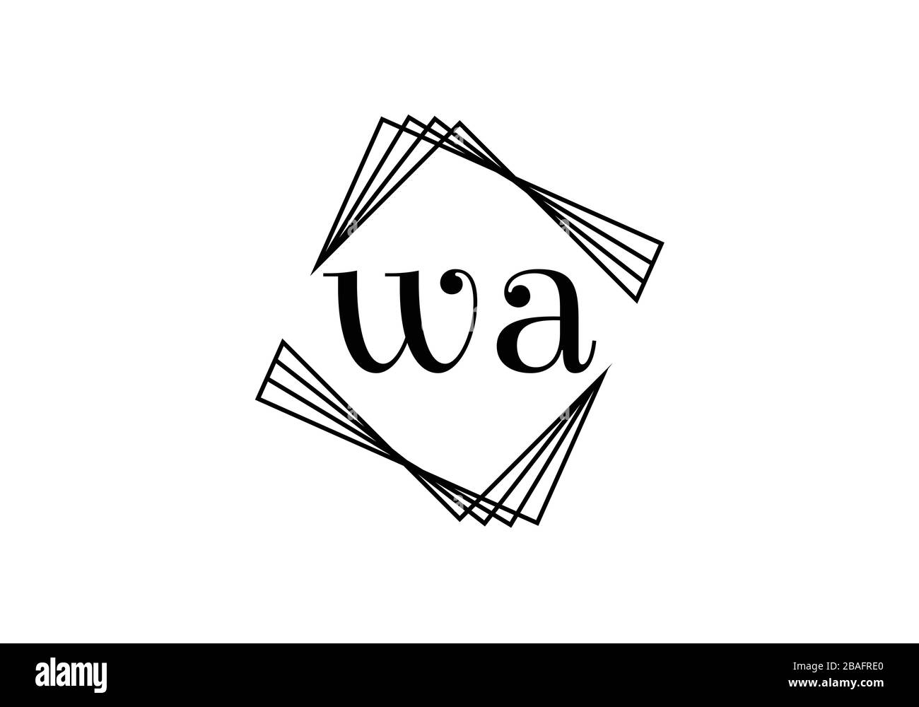 W A, WA Initial Letter Logo design vector template, Graphic Alphabet ...