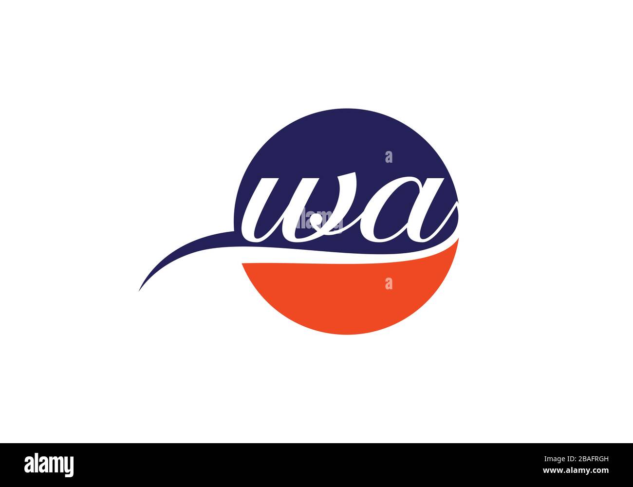 W A, WA Initial Letter Logo design vector template, Graphic Alphabet ...
