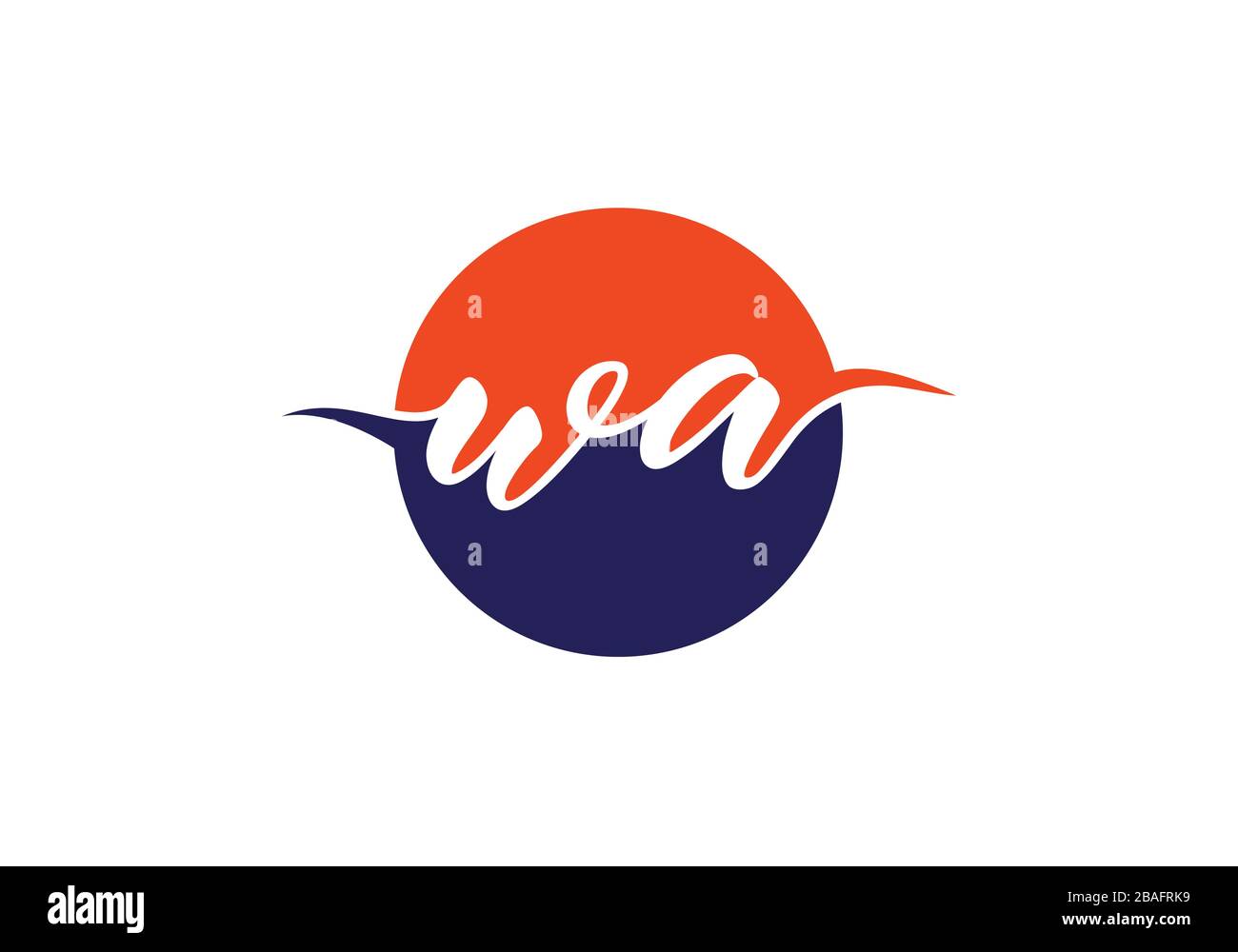 W A, WA Initial Letter Logo design vector template, Graphic Alphabet ...