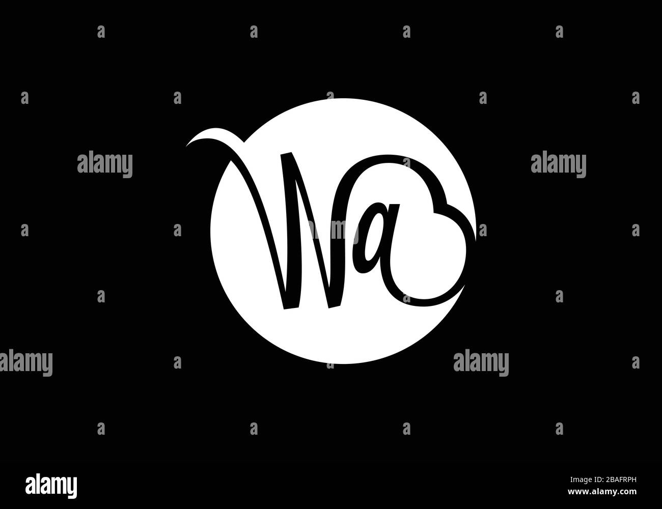 Wa logo design Stock Vector Images - Alamy