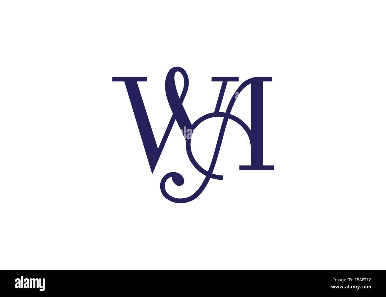 W A, WA Initial Letter Logo design vector template, Graphic Alphabet ...