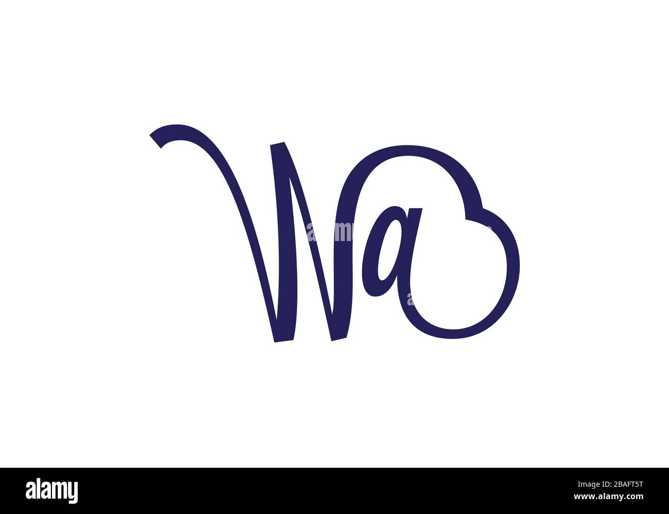 W A, WA Initial Letter Logo design vector template, Graphic Alphabet ...