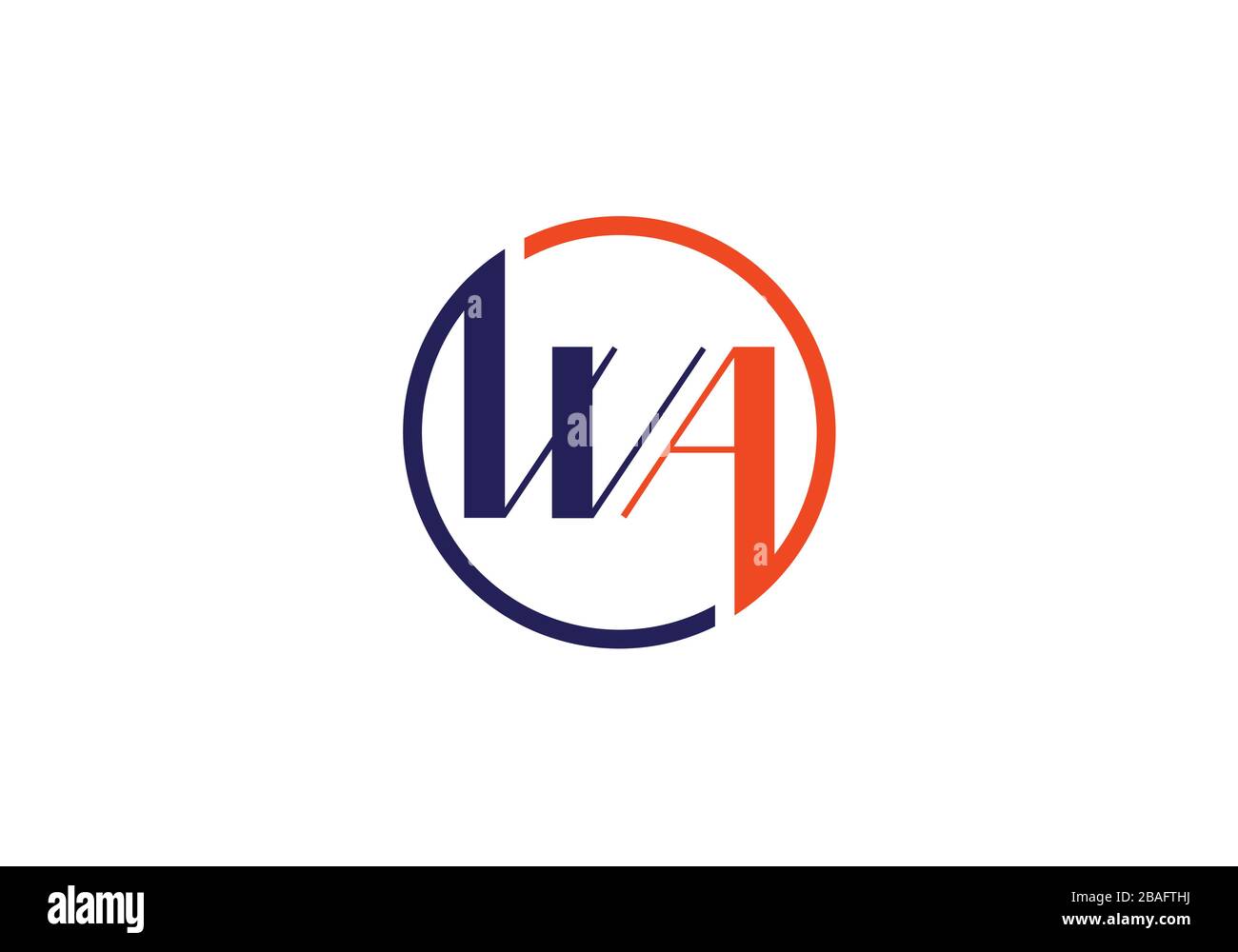 W A, WA Initial Letter Logo design vector template, Graphic Alphabet ...