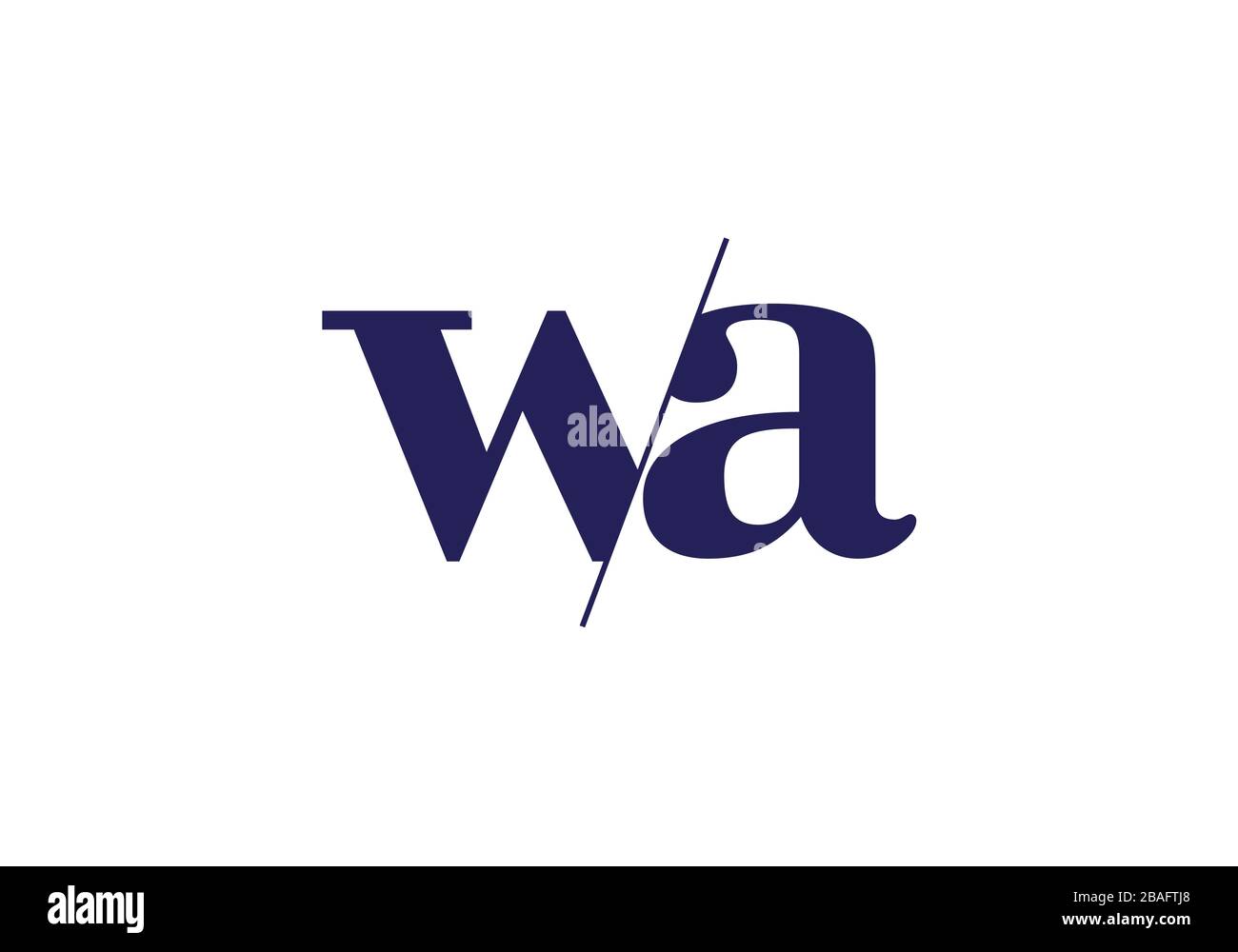 W A, WA Initial Letter Logo design vector template, Graphic Alphabet ...