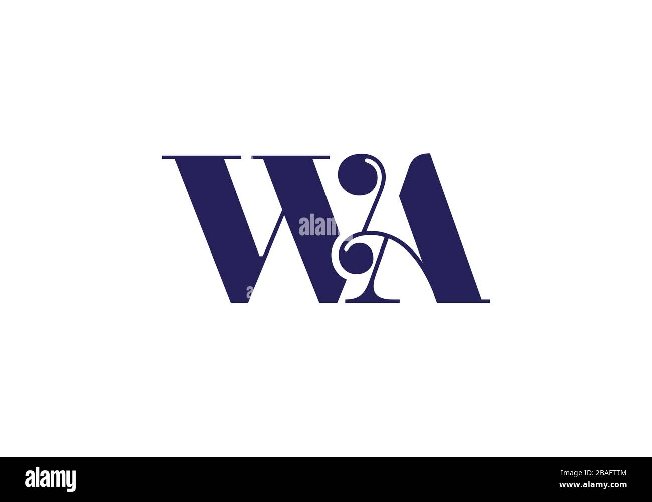 W A, WA Initial Letter Logo design vector template, Graphic Alphabet ...