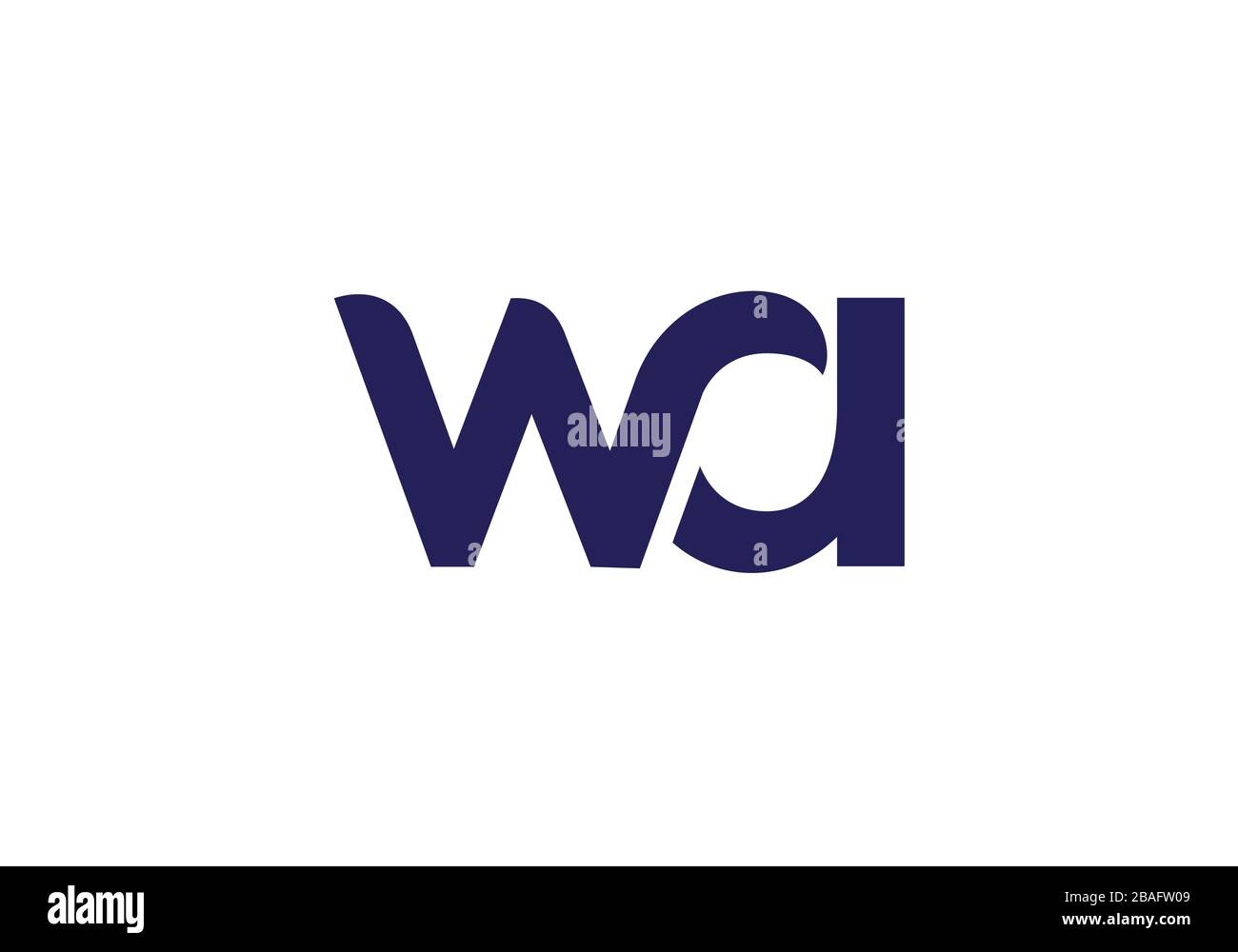W A, WA Initial Letter Logo design vector template, Graphic Alphabet ...