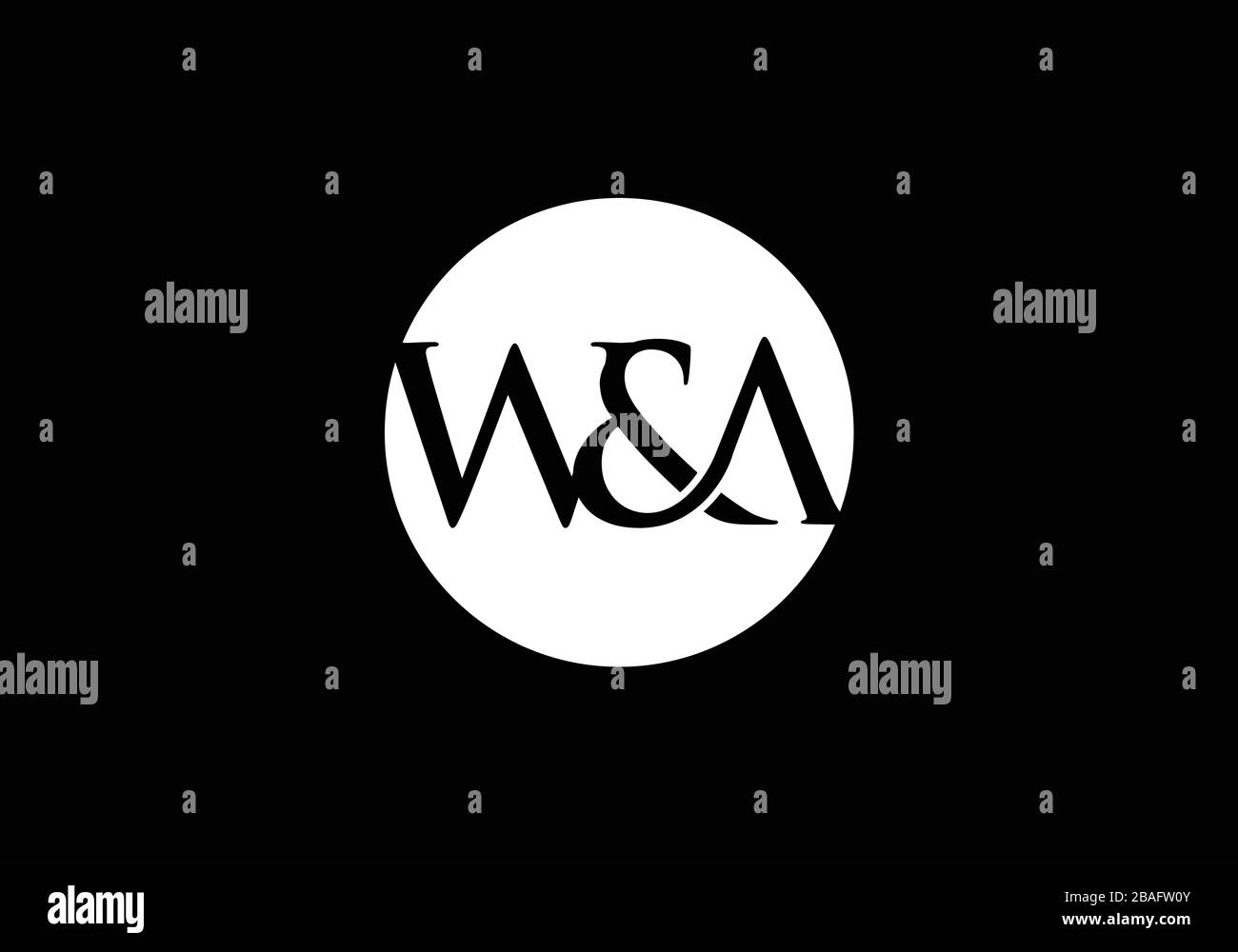 W A, WA Initial Letter Logo design vector template, Graphic Alphabet ...