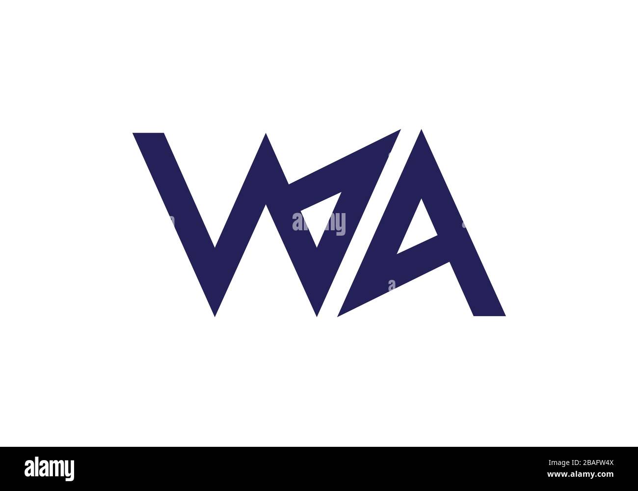 W A, WA Initial Letter Logo design vector template, Graphic Alphabet ...