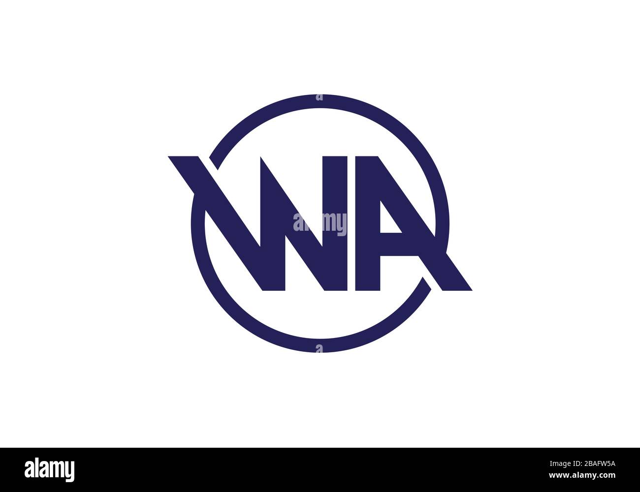 W A, WA Initial Letter Logo design vector template, Graphic Alphabet ...