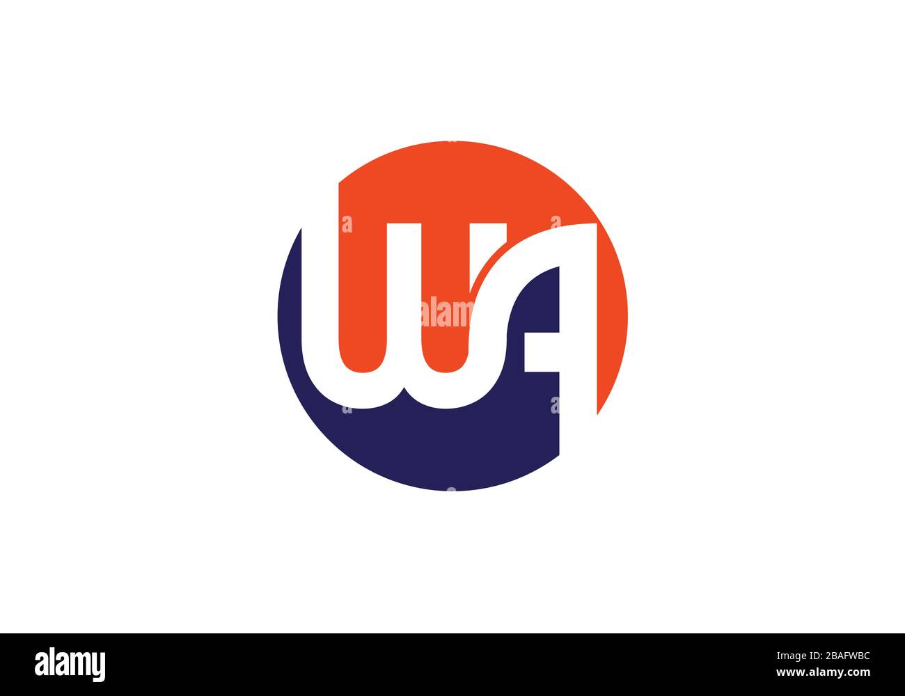 W A, WA Initial Letter Logo design vector template, Graphic Alphabet ...