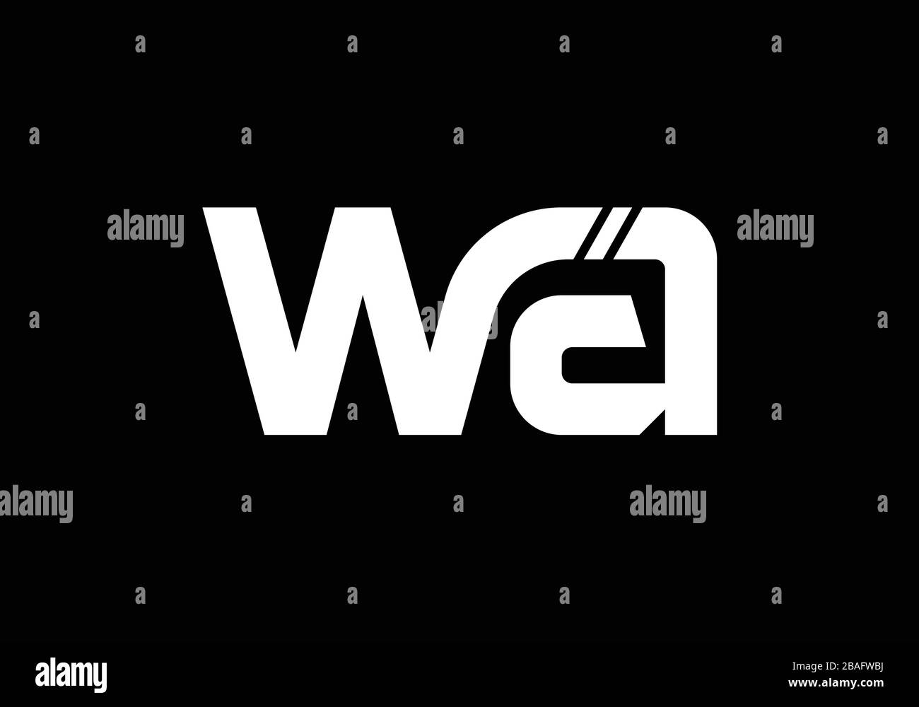 W A, WA Initial Letter Logo design vector template, Graphic Alphabet ...