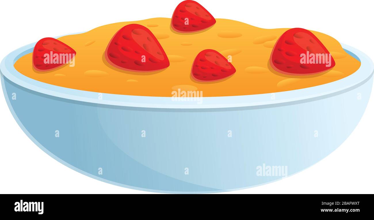 Muesli bowl icon. Cartoon of muesli bowl vector icon for web design ...