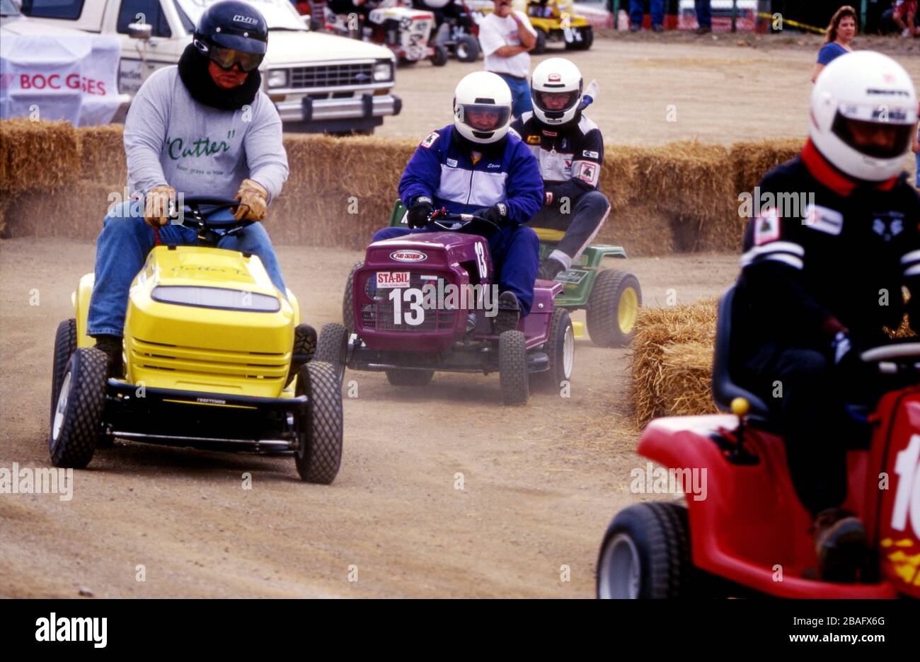US Lawn Mower Association racing on track in Adrian, Michigan Stock ...