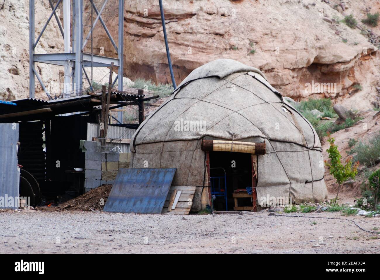 Kyrgyz traditional yurt. Outskirts of Bishkek, Kyrgyzstan Stock Photo ...