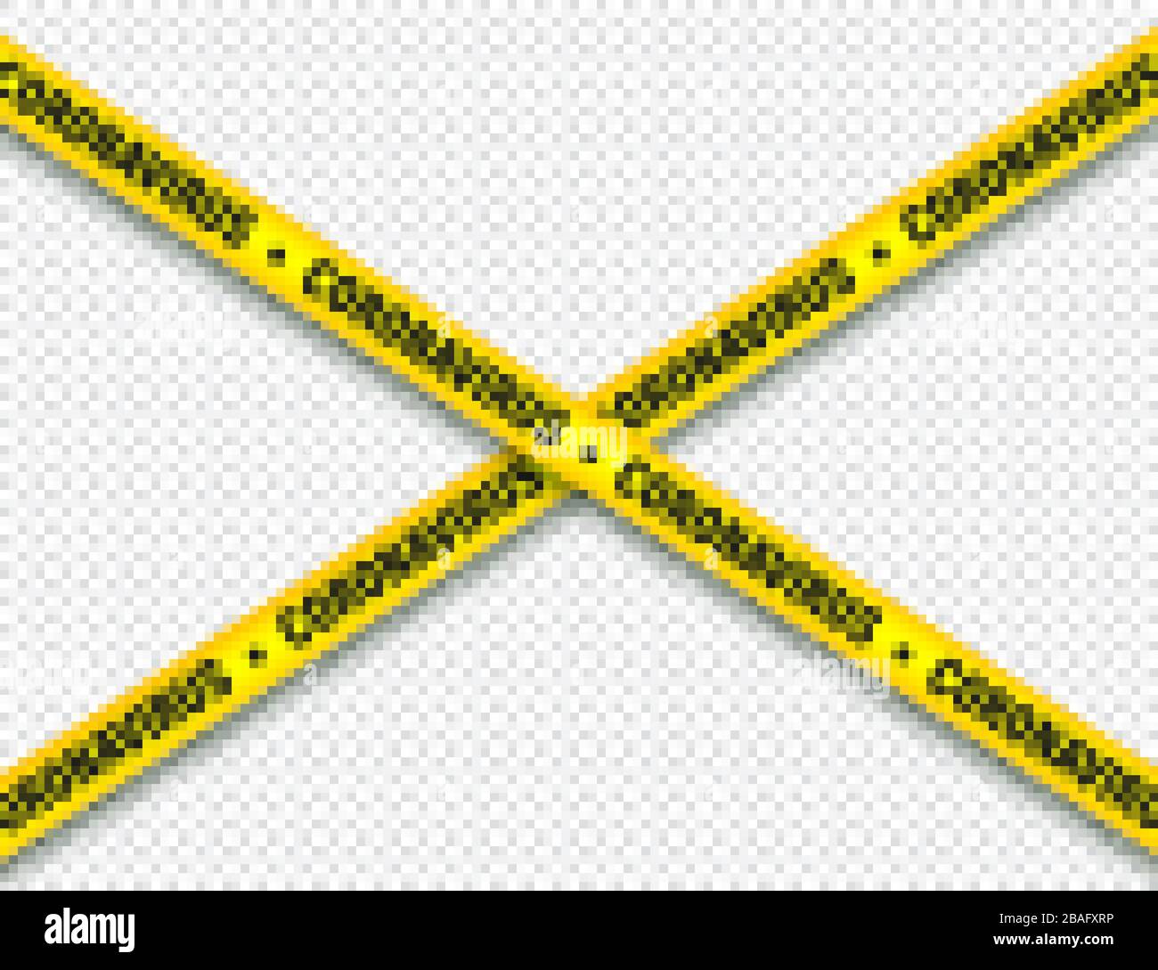 Quarantine zone warning tape. Novel coronavirus outbreak. Global ...