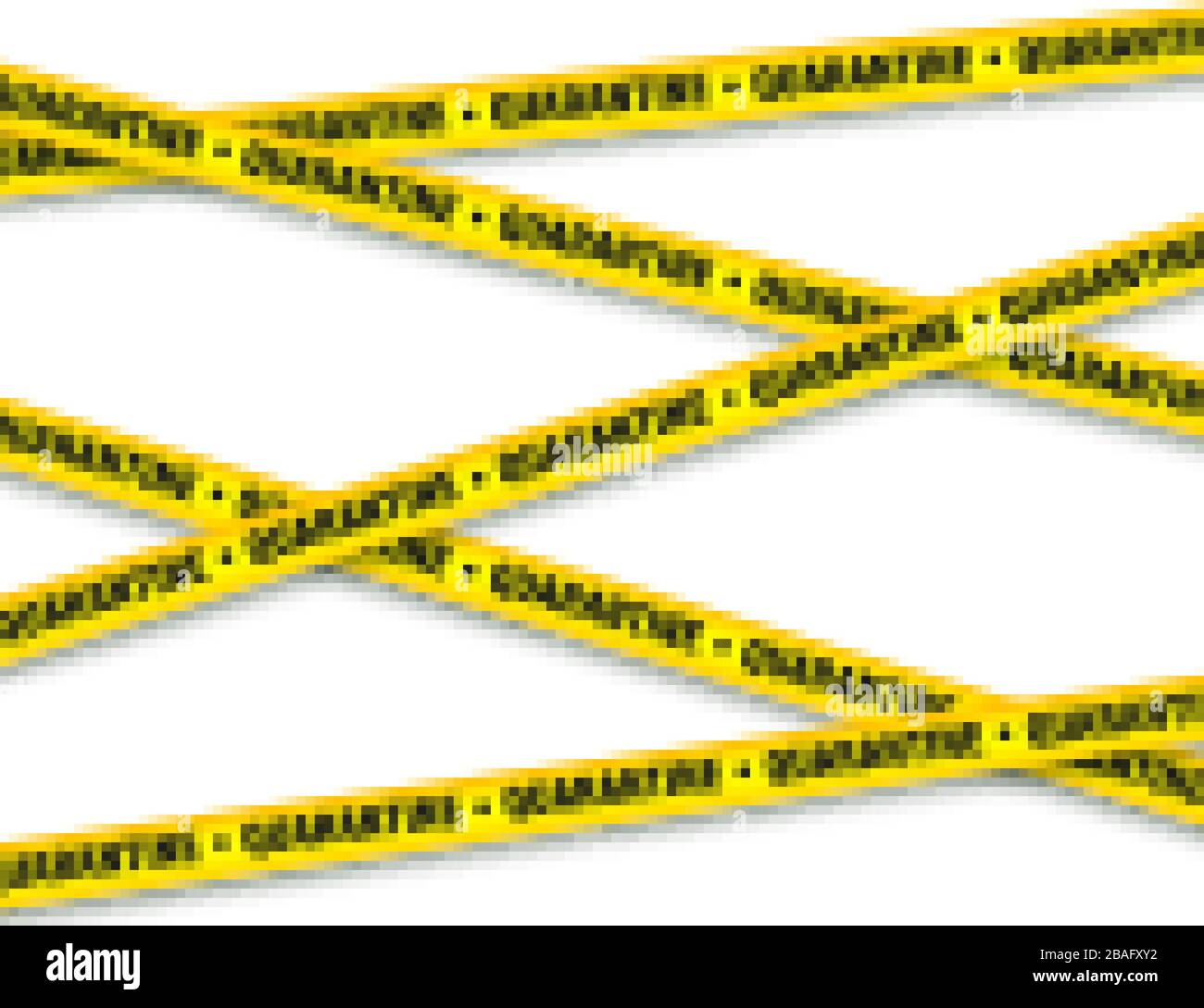 Quarantine zone warning tape. Novel coronavirus outbreak. Global ...