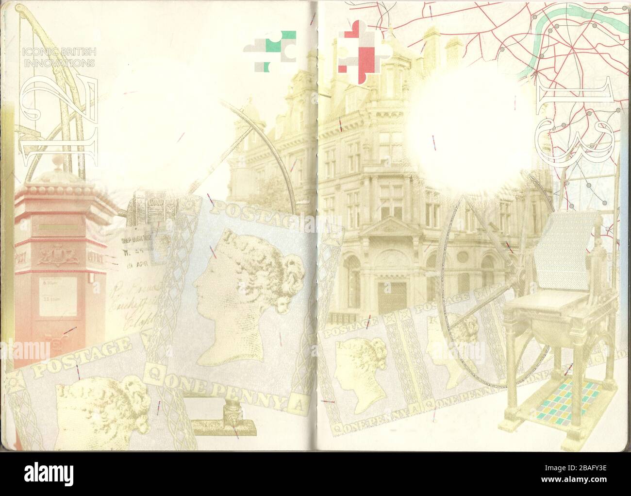 Inside Pages Of United Kingdom European Union Passport, Pages 12 and 13 ...