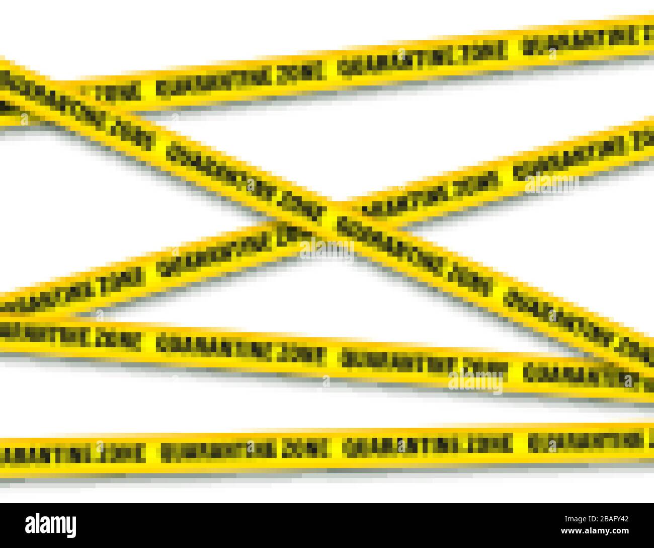 Quarantine zone warning tape. Novel coronavirus outbreak. Global ...