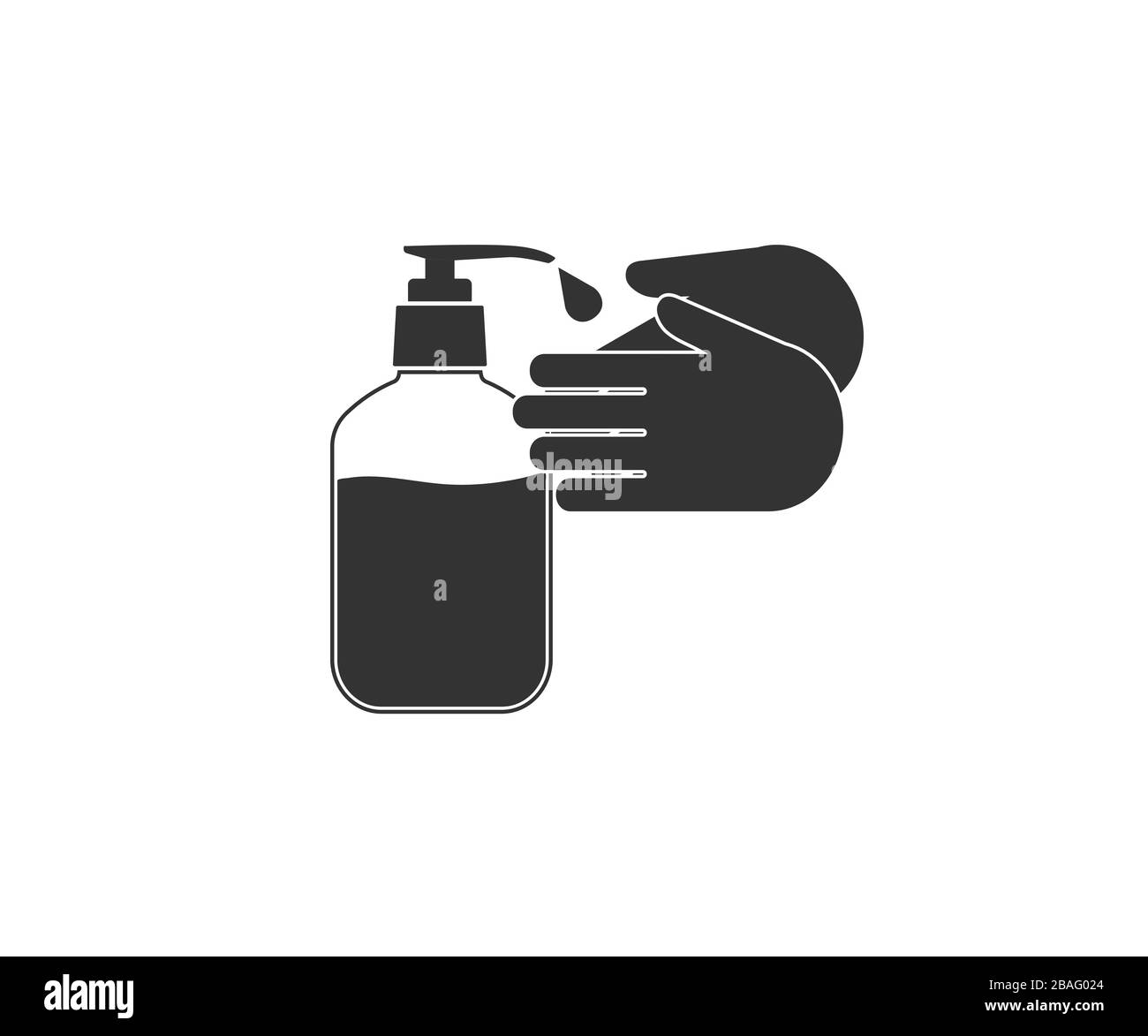 Hand, sanitizer icon. Vector illustration, flat design Stock Vector ...